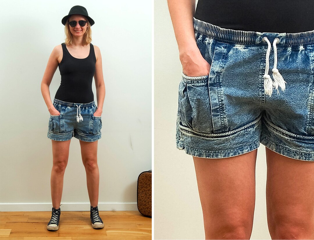 Vintage Jeans Shorts/ Vintage Summer Shorts / Acid Wash Shorts ...