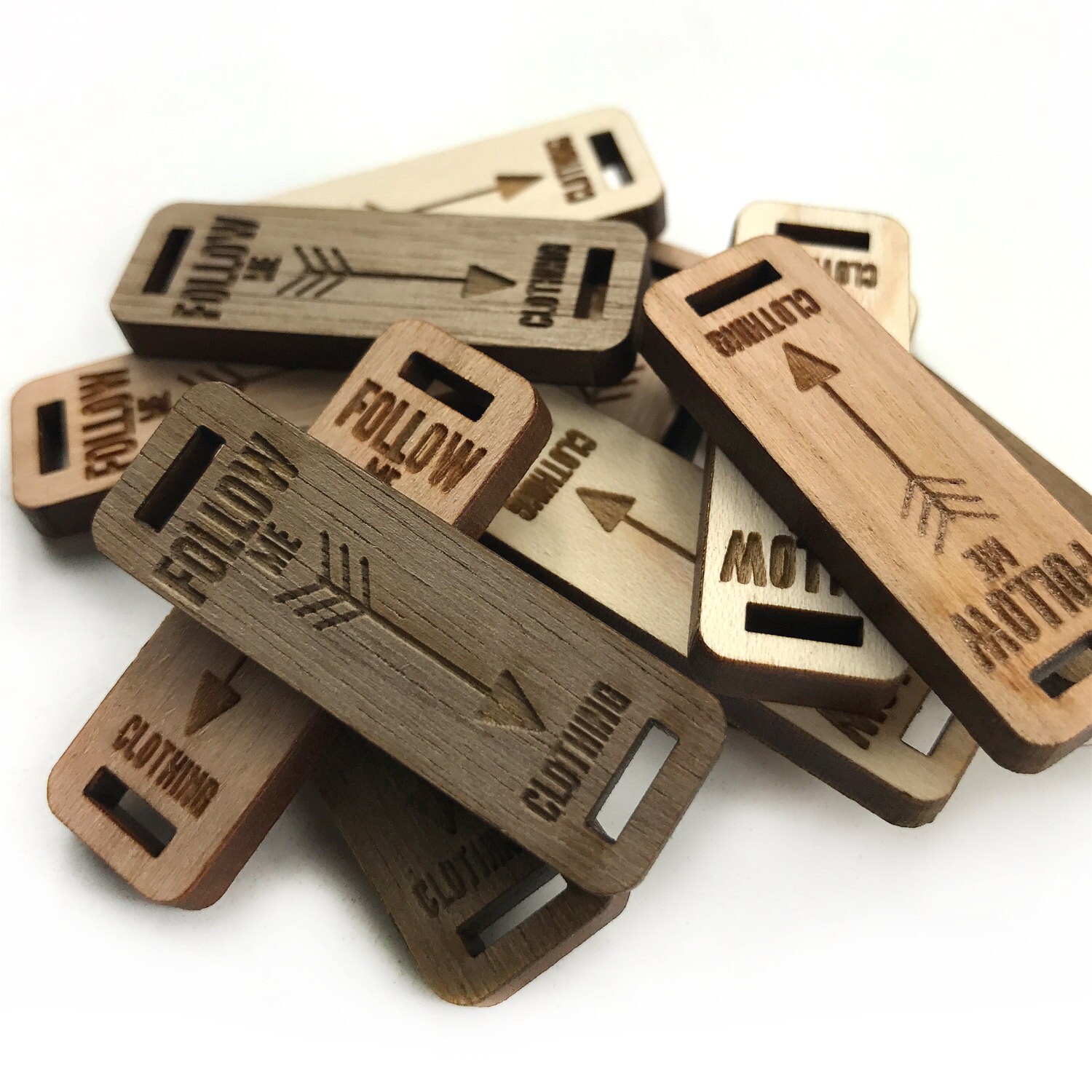 Custom Wood Tags 1.5inch X .50 Inch Wooden Rectangle Tag Side - Etsy Canada