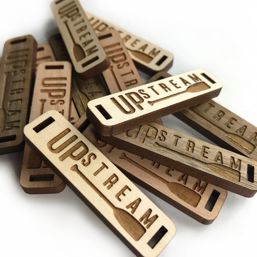 Custom Wood Tags 2 Inch X .50inch Side Slit Hole Branding Brand Tag ...