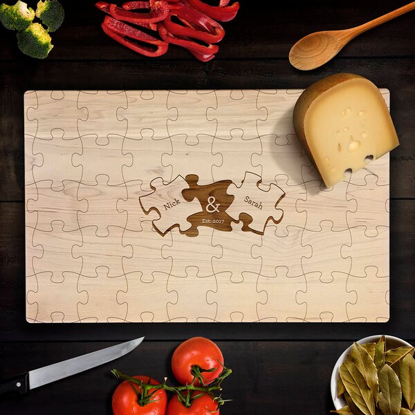 Puzzle Piece Cutting Board - Etsy