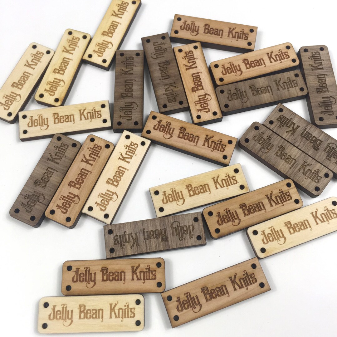 Custom Wood Tags 1.5inch X .50 Inch Wooden Rectangle Knitting - Etsy