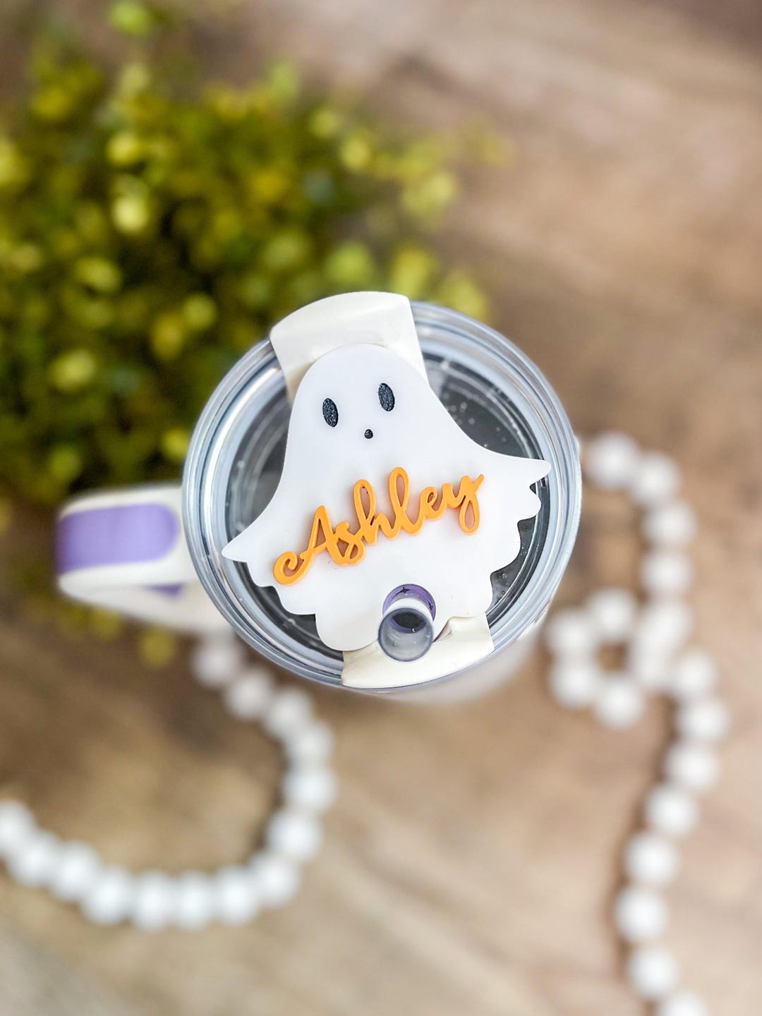 Halloween Ghost 40oz 30 Oz Customized Ghost Name Topper Spooky Name Tag ...