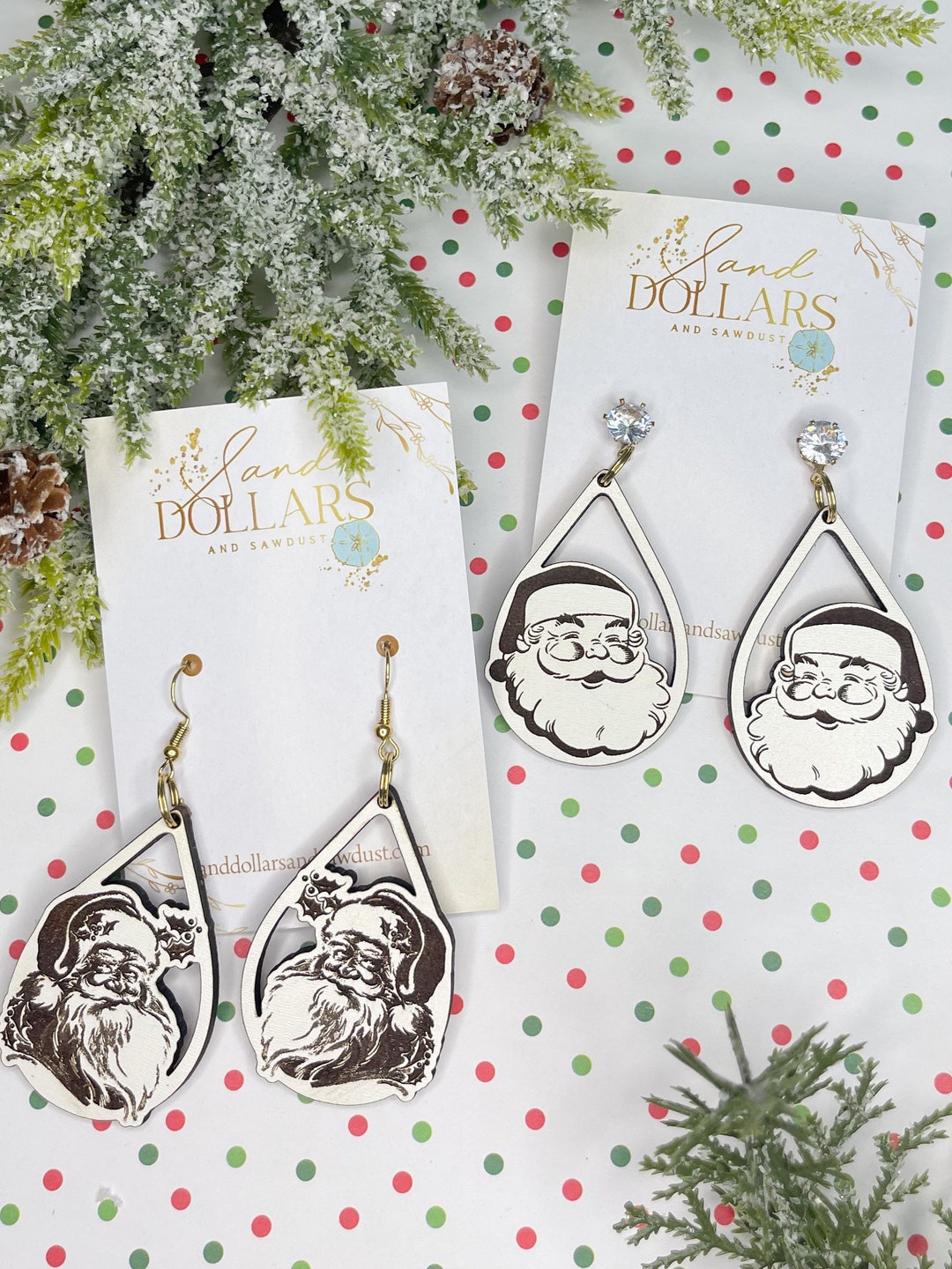 Vintage Santa Santa Claus Jewelry Santa Earrings Old Fashioned Santa ...