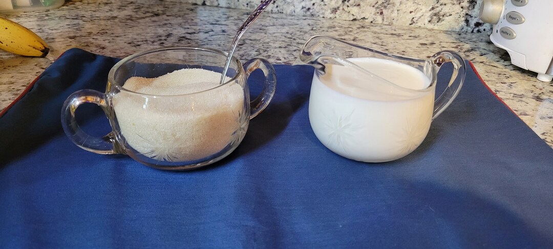 Beautiful exploding Star Pattern Sugar and Creamer Set in Great ...