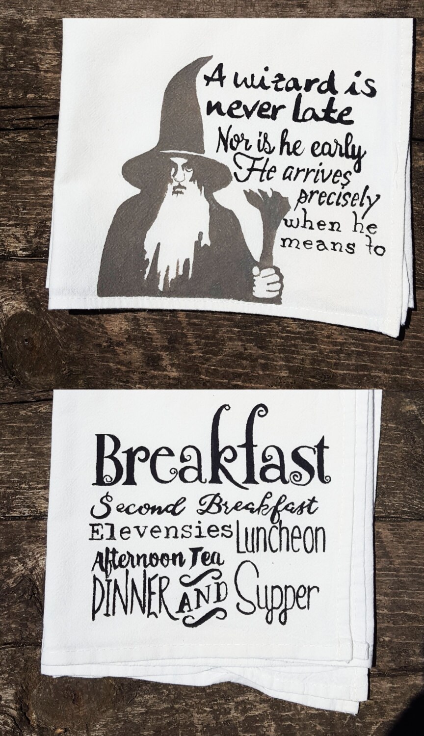 Lord of the Rings/ Hobbit Flour Sack Kitchen Towel - Six Design Options ...
