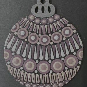 Dot Art Christmas Ornament Set: Hand Painted Mandala Wood Ornaments - Etsy