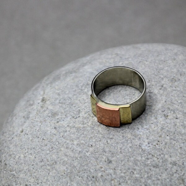 Mixed Metal Rings - Etsy