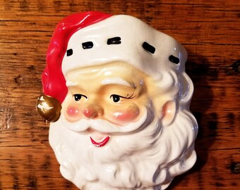 Ceramic santa head | Etsy