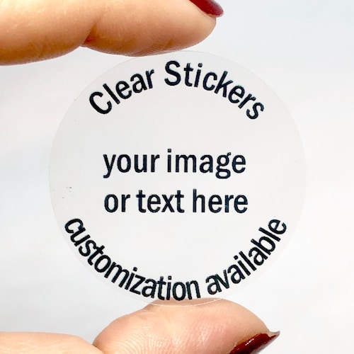 Clear Stickers Transparent Labels Clear Labels Custom - Etsy