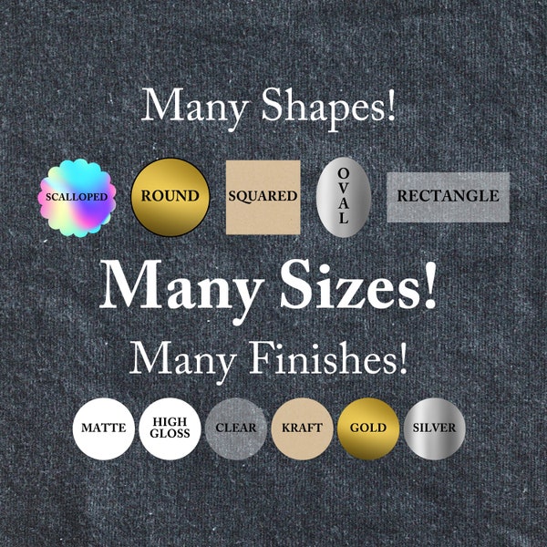 Scalloped Labels - Etsy