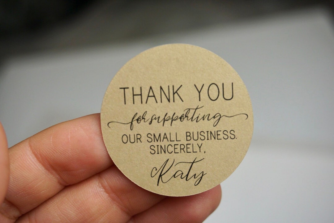 Kraft Brown Support Stickers, Kraft Brown Stickers, Thank You Stickers ...