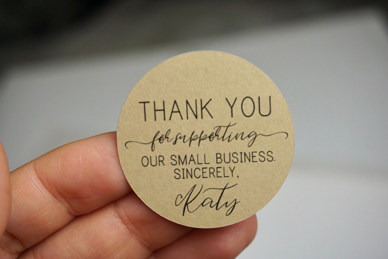 Kraft Brown Support Stickers, Kraft Brown Stickers, Thank You Stickers ...