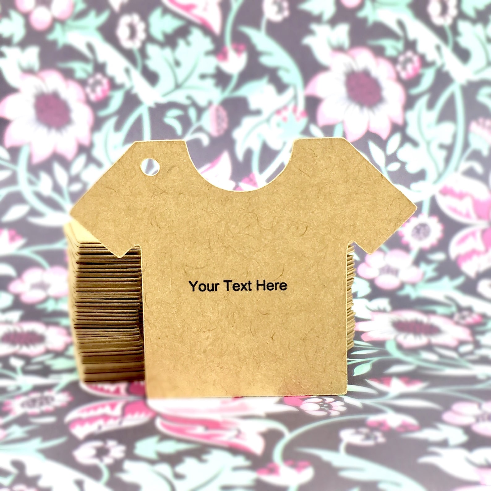 Kraft Brown Cardstock Tshirt Tags, Custom Clothing Price Tags, Set of ...
