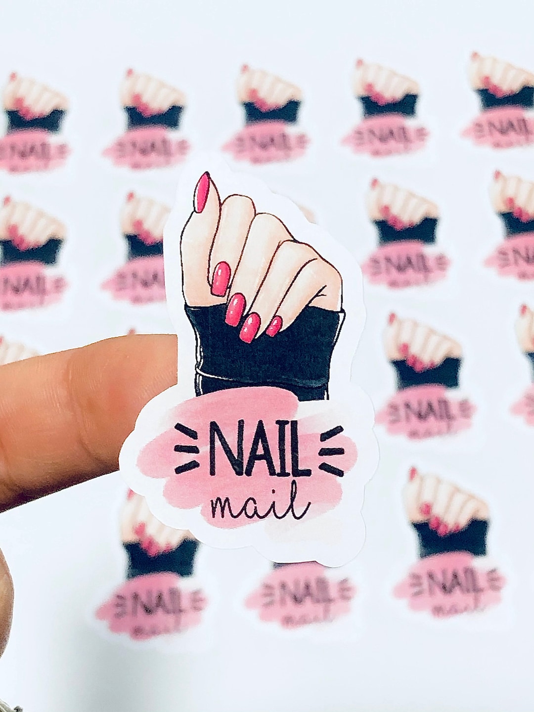 Nail Mail Stickers, Nail Stickers, Nail Packaging Stickers, Nail Die ...