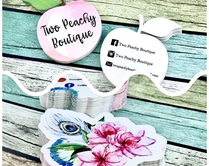 Custom Shape Cards Created Within 5"x7", Die Cut Business Cards, Unique ...