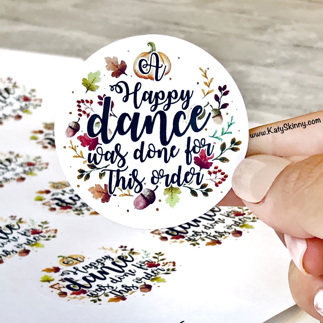 Happy Dance Stickers, Autumn Stickers, Die Cut Stickers, Leaf Falling ...