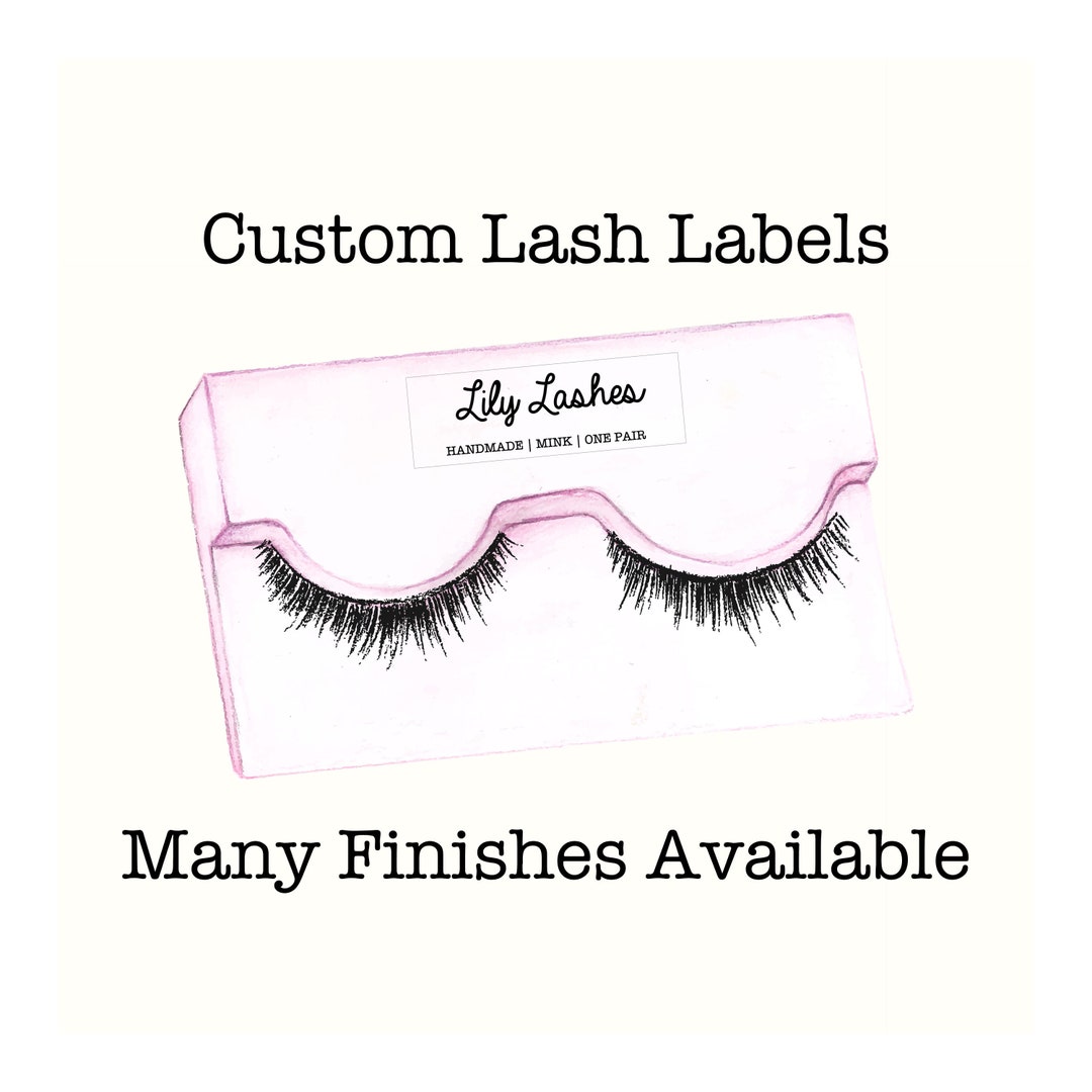 Lashes Labels, Custom Lashes Labels, Sticker Lash Labels, Mink Lash ...