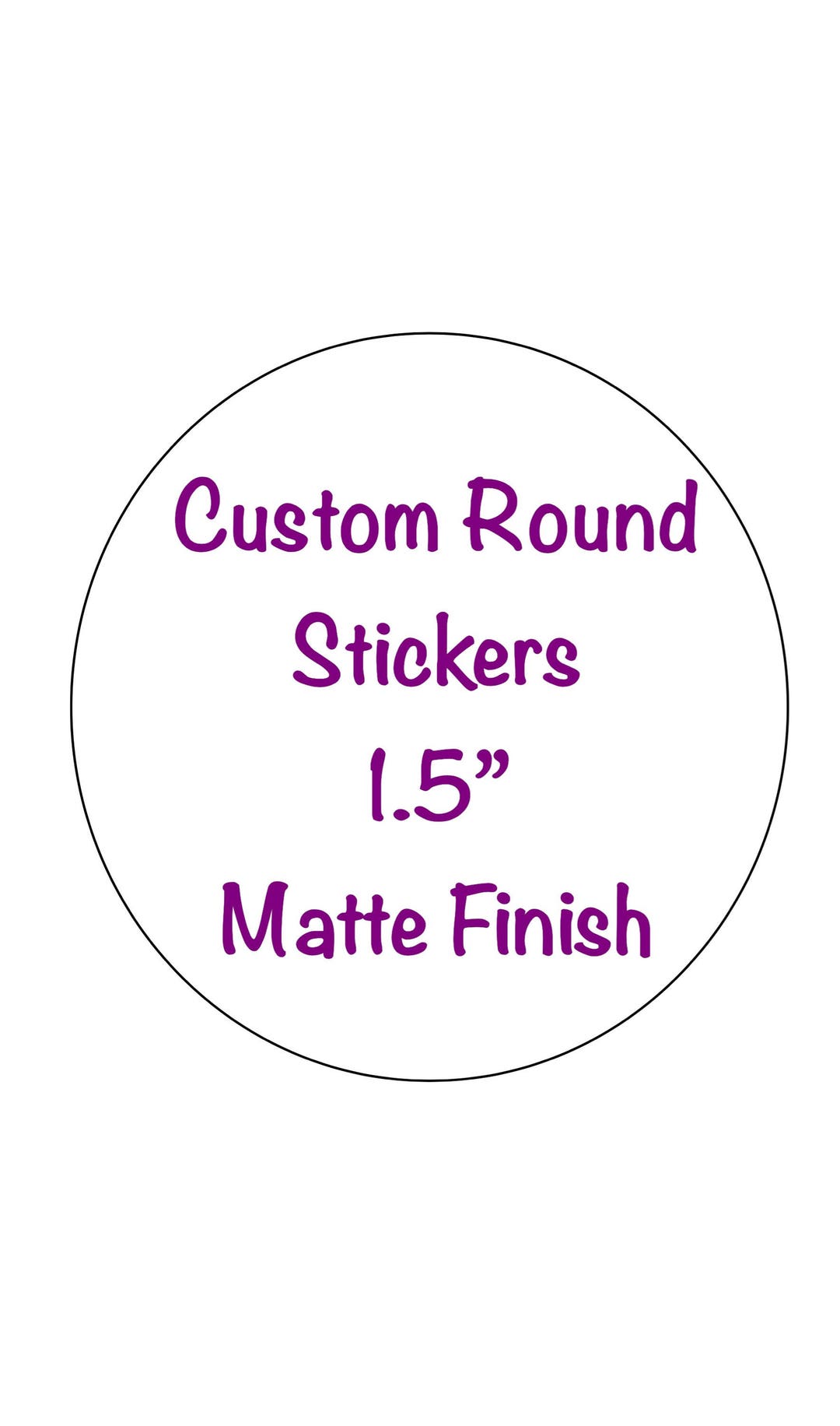 Circle Stickers, Round Stickers, Custom Labels, Personalized Stickers ...