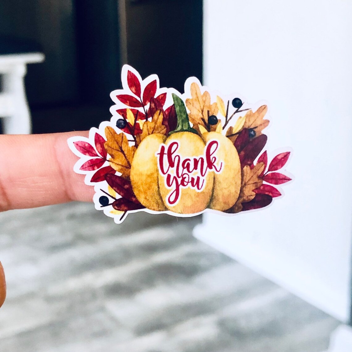 Pumpkin Stickers Pumpkin Thank You Stickers Fall Stickers - Etsy