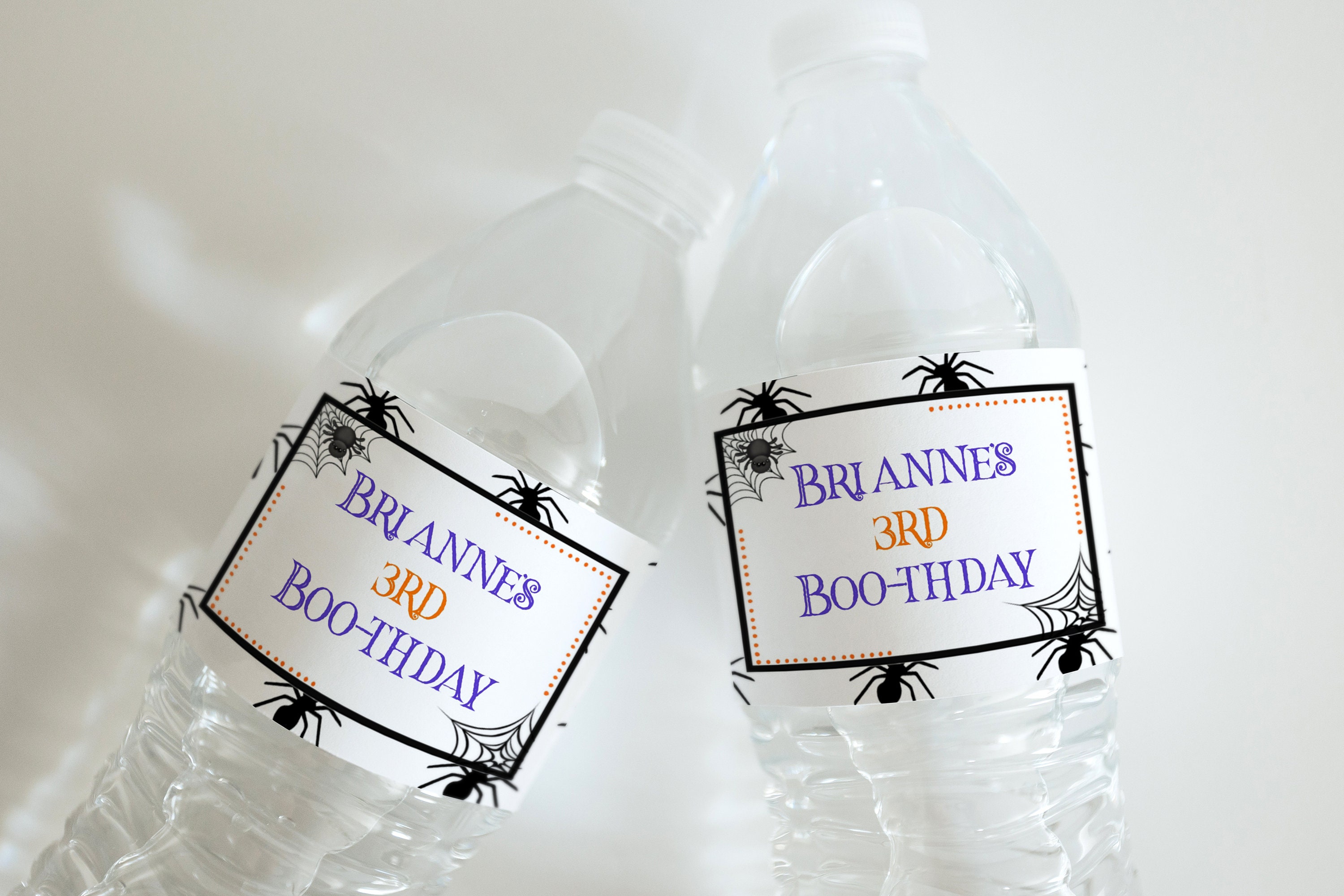 Editable and Printable Spider Water Bottle Labels - Print and Cut ...