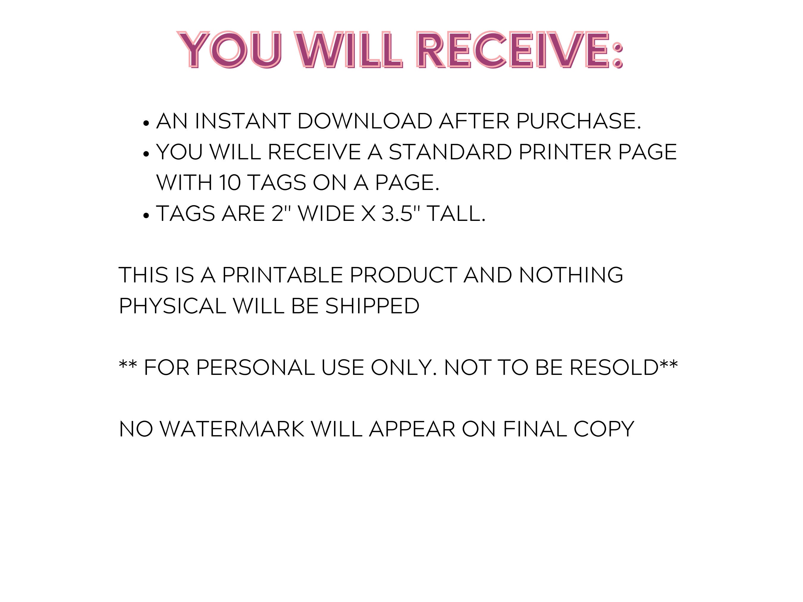 Dog Valentine's Day Tag- Printable - 5 Designs Valentines Day Card ...