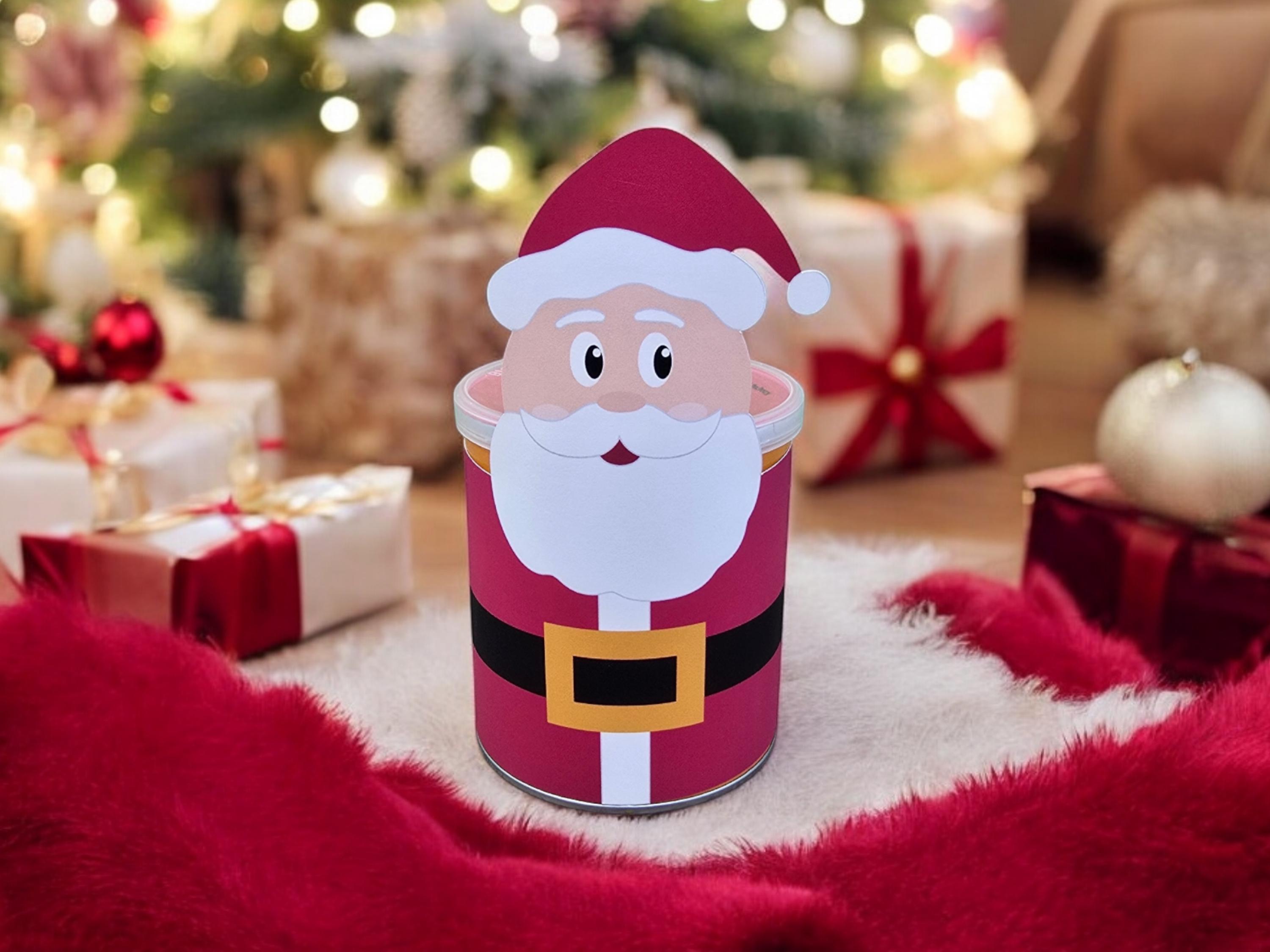 Santa Chip Can Template Printable | Christmas Chip Can | Party Favor ...