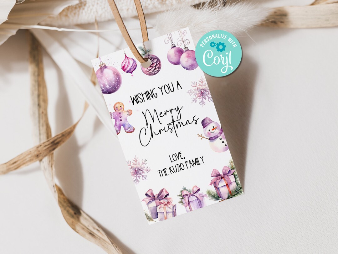 Editable and Printable Christmas Tags - DIY Christmas, Christmas Party ...