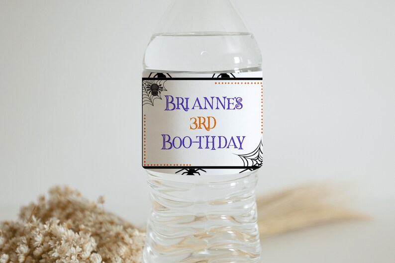 Editable and Printable Spider Water Bottle Labels - Print and Cut ...