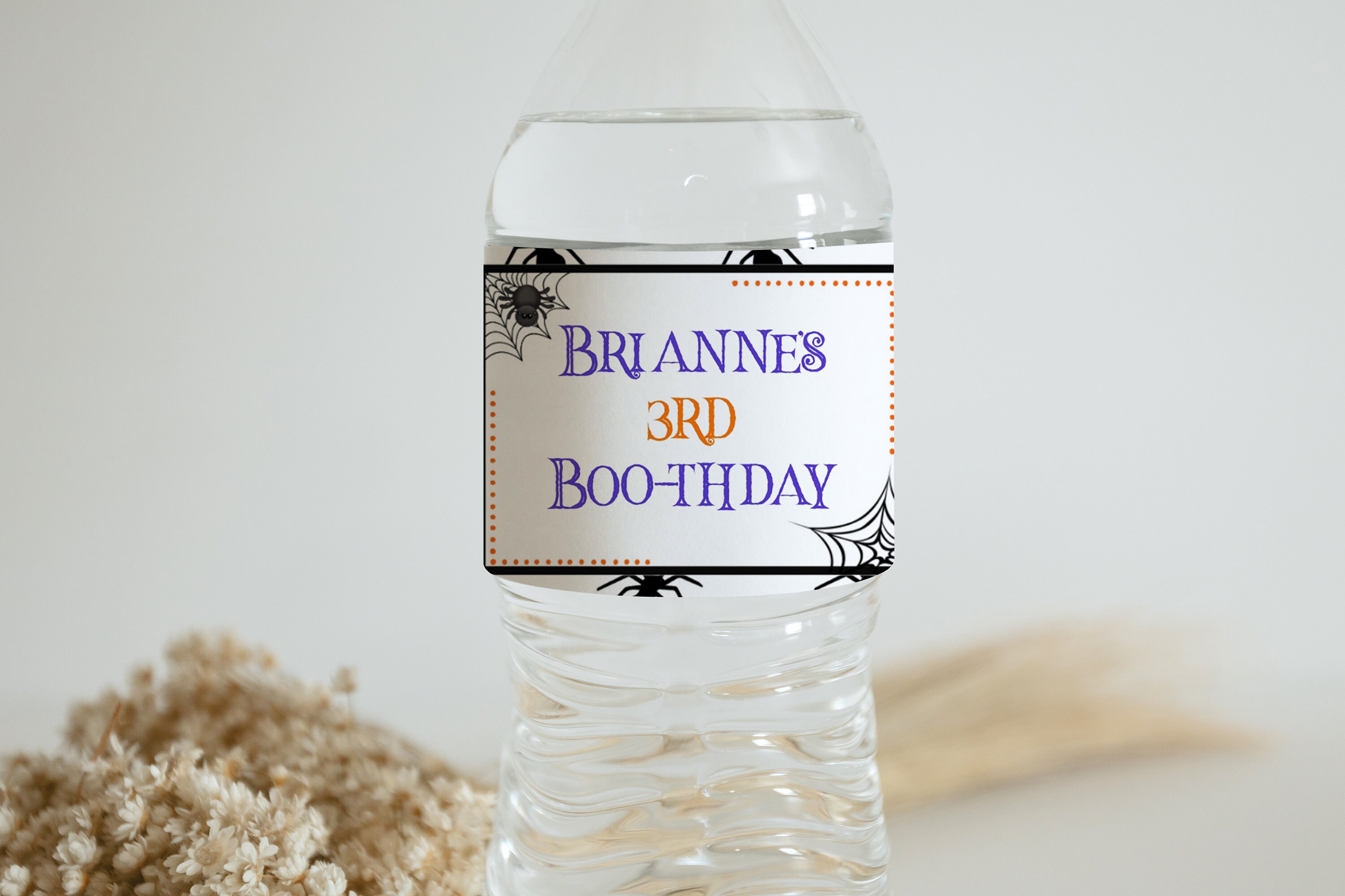 Editable and Printable Spider Water Bottle Labels - Print and Cut ...