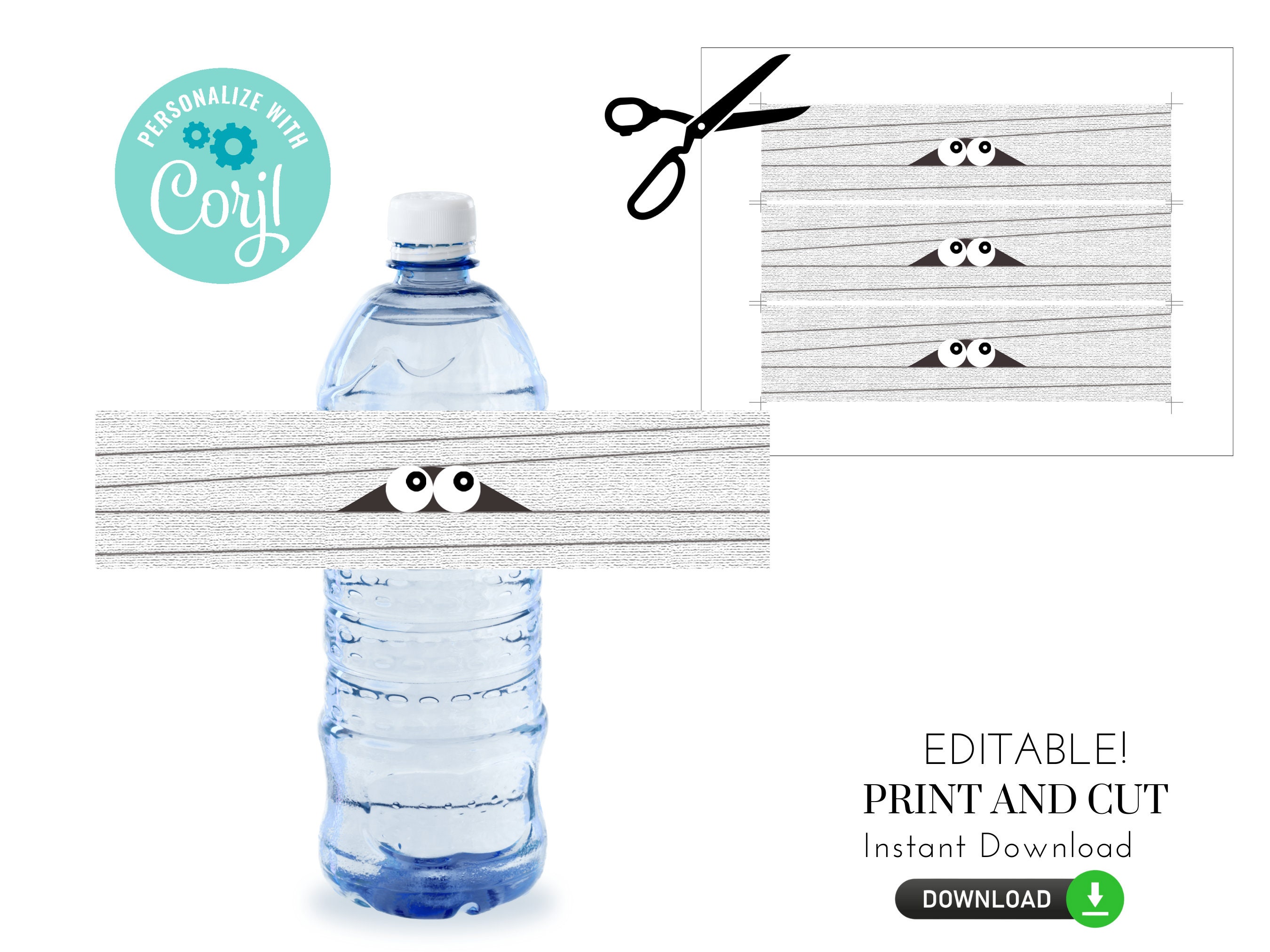 Editable and Printable Mummy Water Bottle Labels - Print and Cut ...
