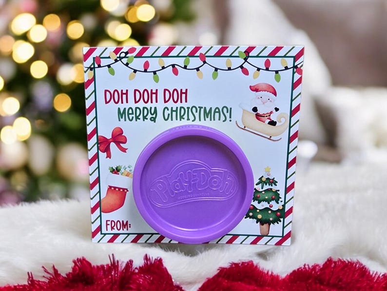 Play Dough Gift Tag | Christmas Favor Tag | Party Favor | School ...