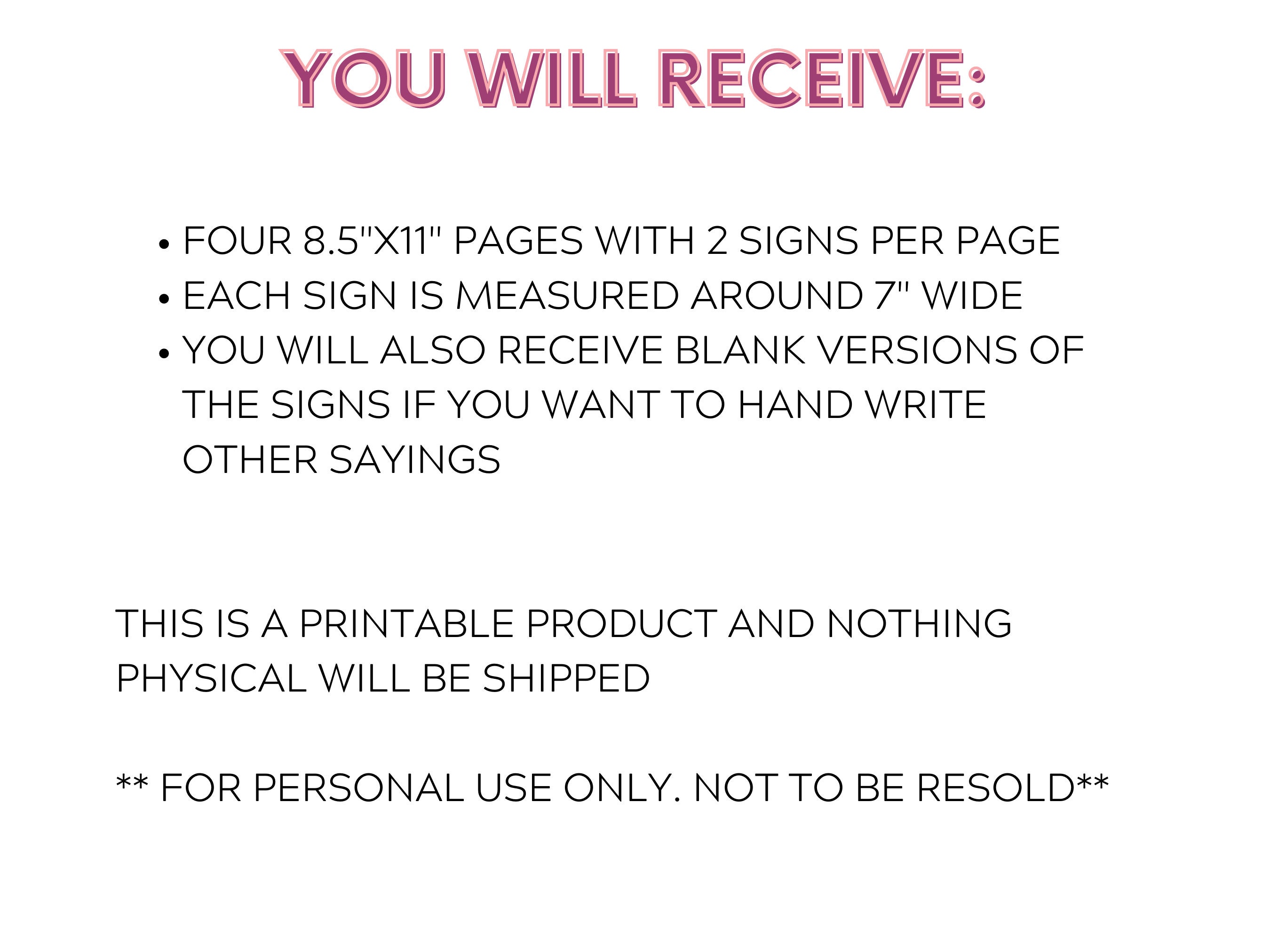 Spa and Make up Signs (printable) - Digital Spa Party Decorations, DIY ...