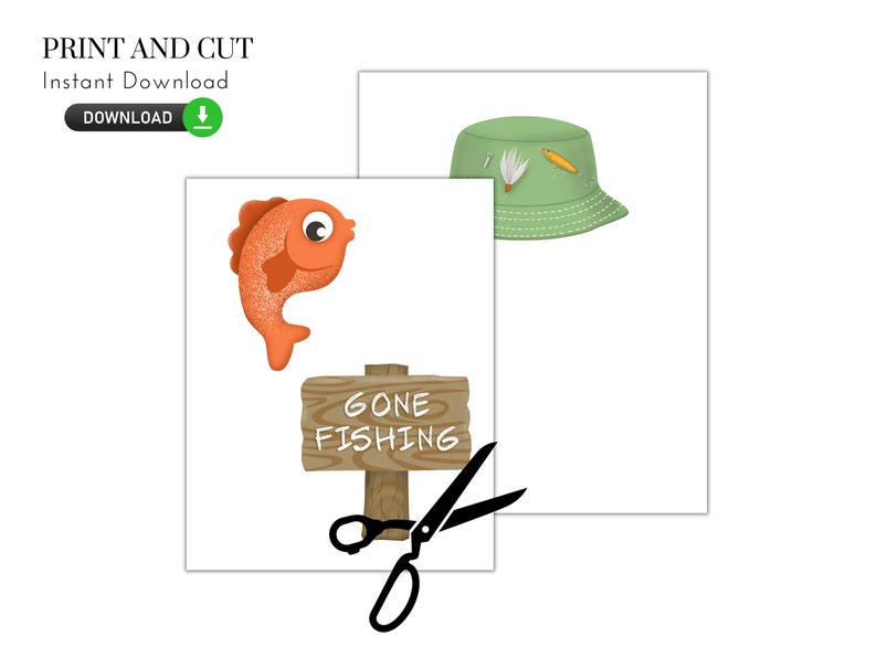 Fishing Themed Centerpieces (printable) - Digital Fish Party ...
