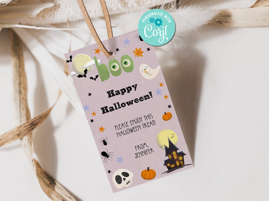 Editable and Printable Spider Favor Tags - DIY Halloween Party Favor ...