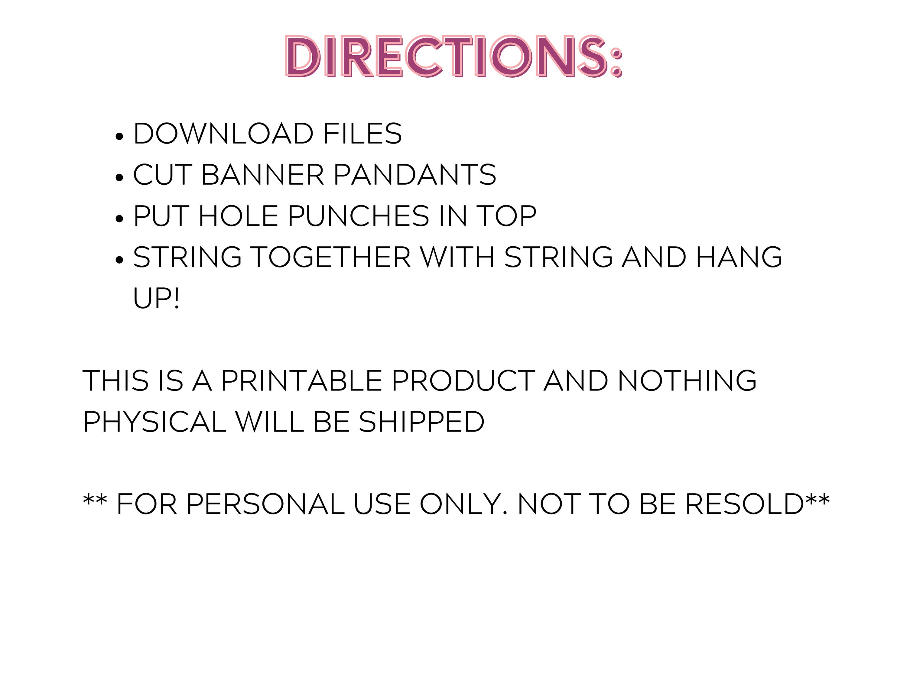 Printable Fish Banner- Digital, DIY, Garland, Do It Yourself, Print and ...