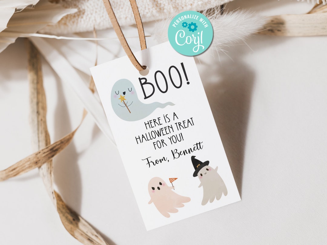 Editable and Printable Ghost Favor Tags - DIY Halloween Party Favor ...