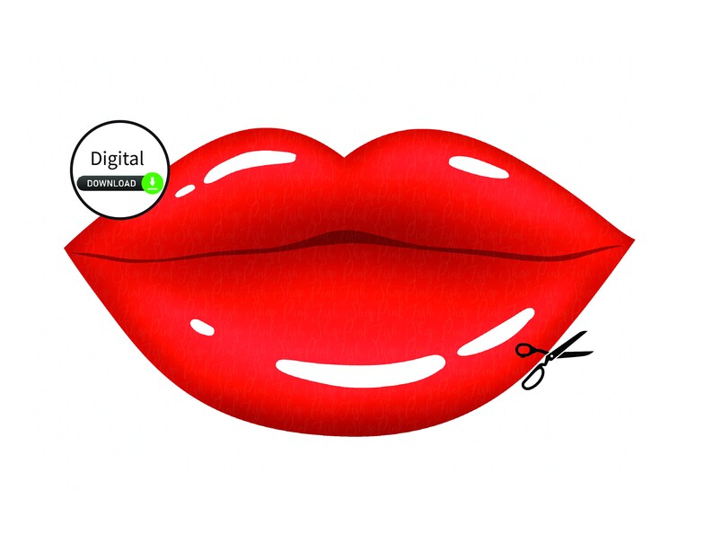 Printable Red Lips Banner Digital DIY Bachelorette Funny - Etsy