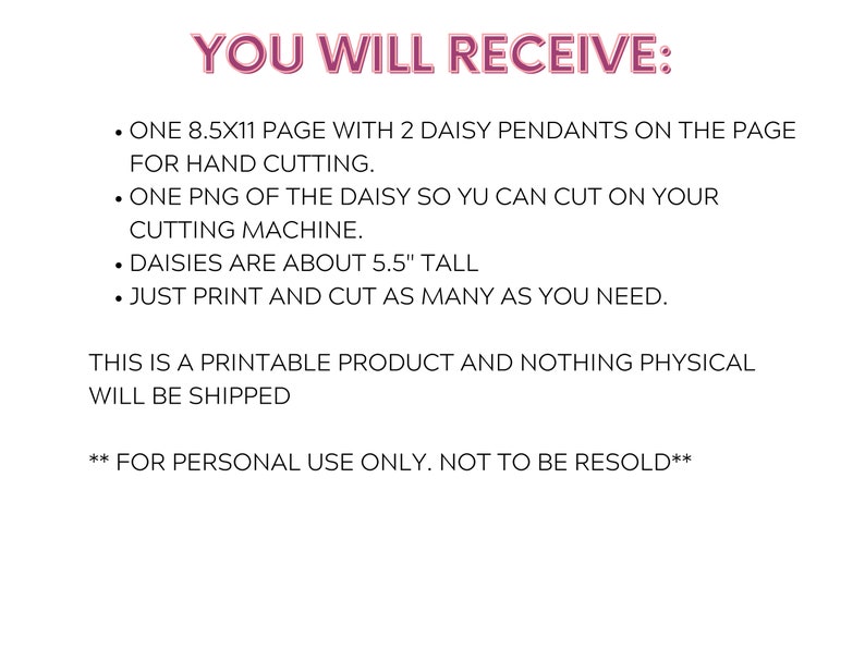 Daisy Printable Banner Digital DIY Garland Do It Yourself - Etsy