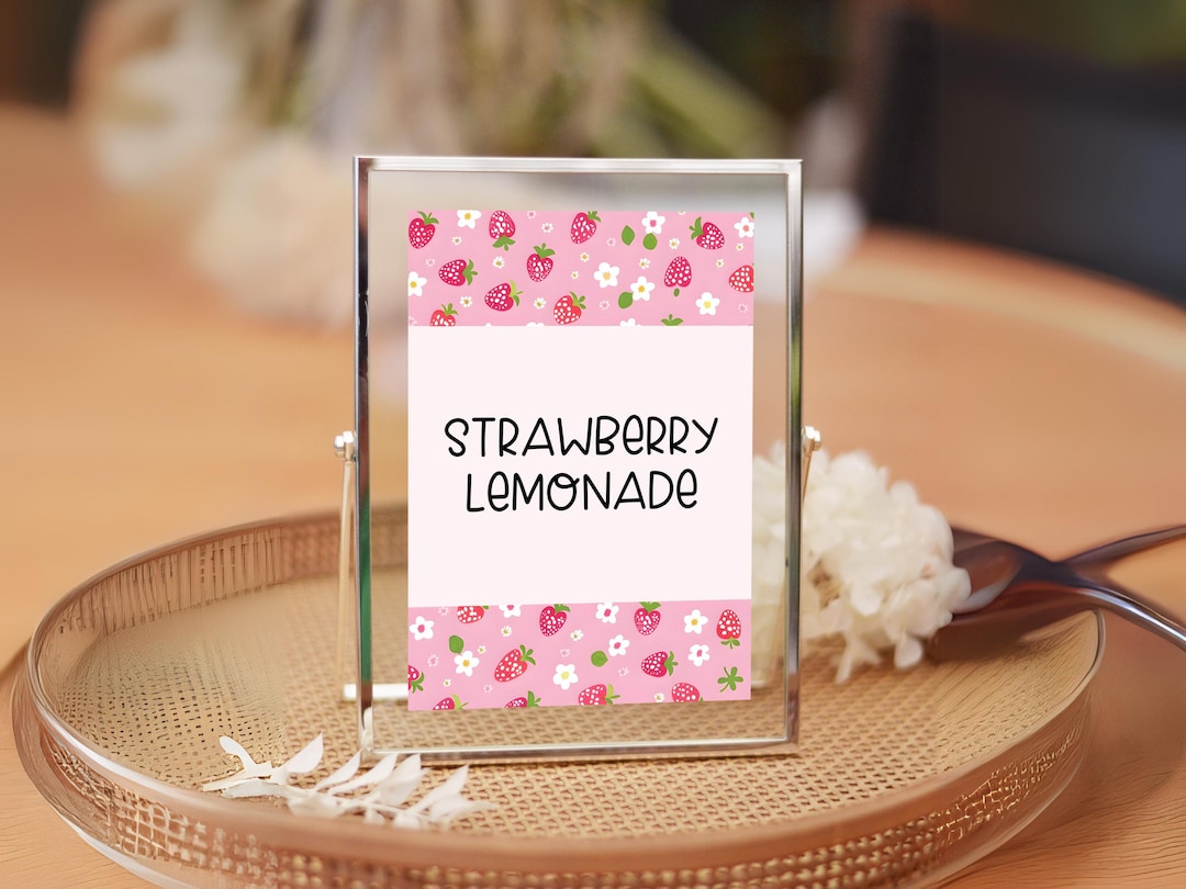 Printable and Editable Strawberry Sign | 5x7 | 8x10 | Berry First ...