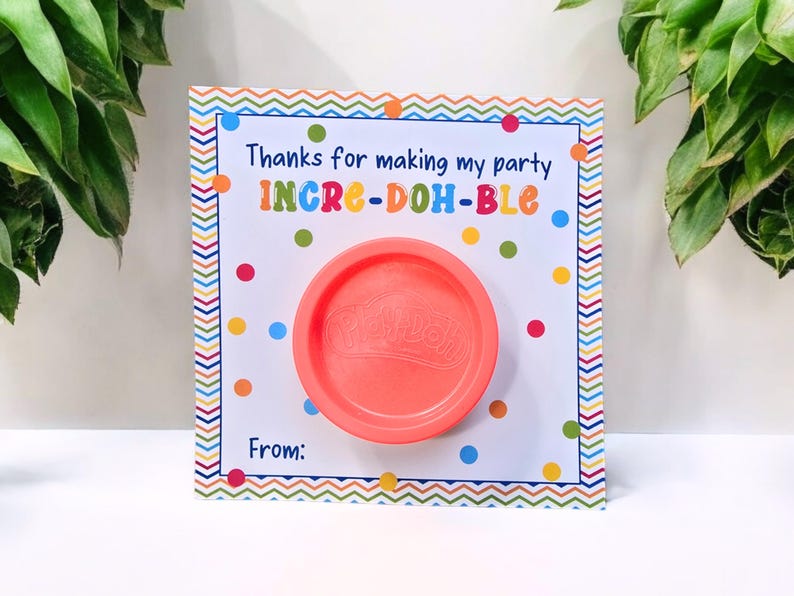 Play Dough Gift Tag | Printable Play Dough Tag | Birthday Favor Tag ...