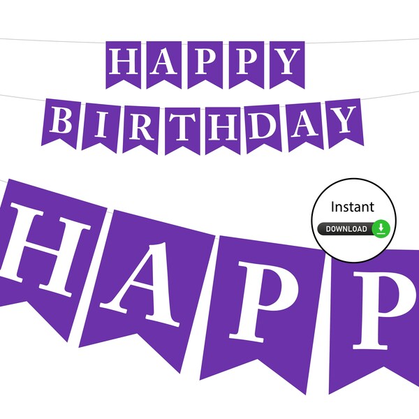 Purple Banner - Etsy