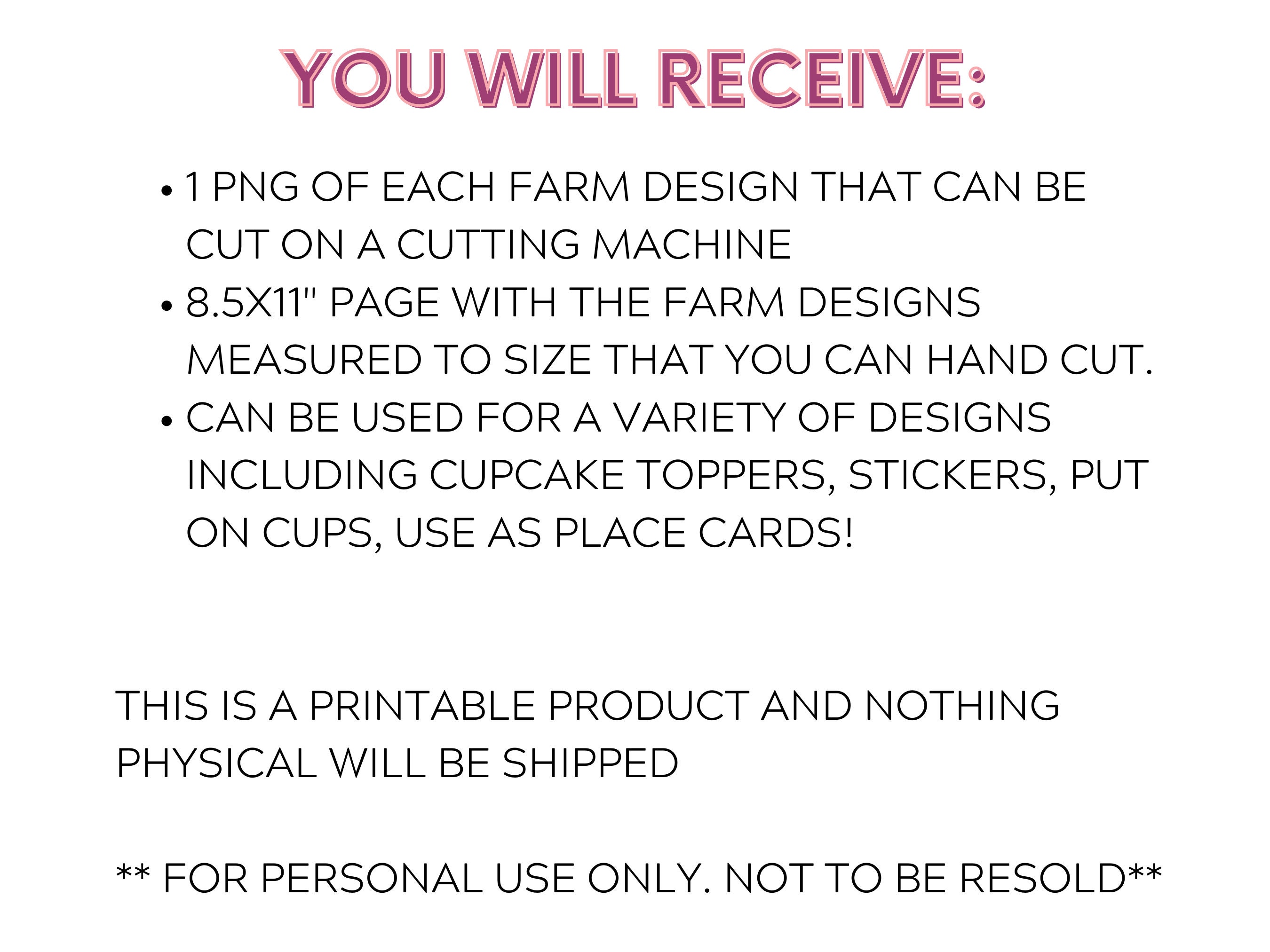 Farm Themed Centerpieces printable Digital Farm Party - Etsy