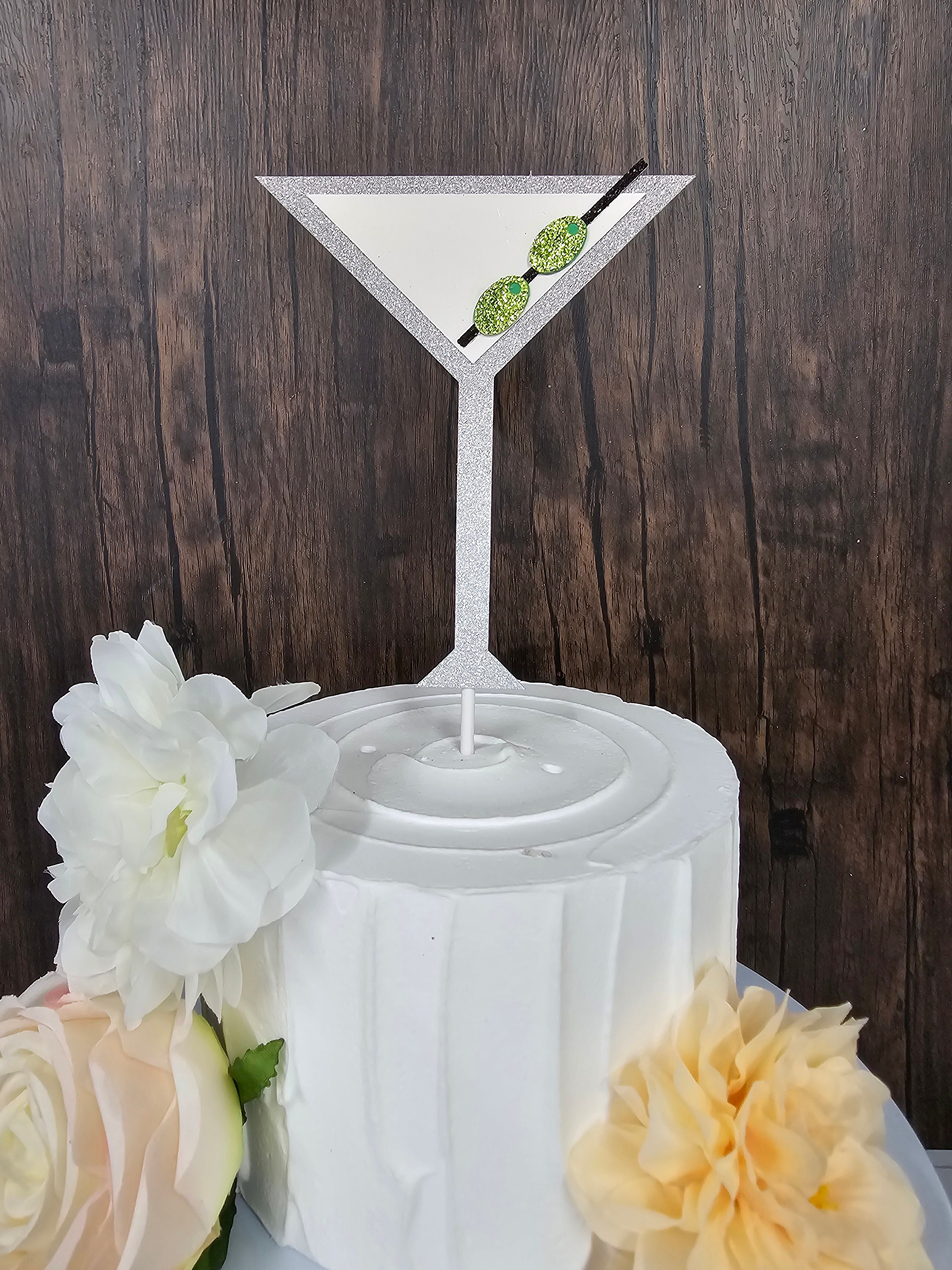Martini With Olives SVG, Martini Cake Topper, Alcoholic Beverage ...