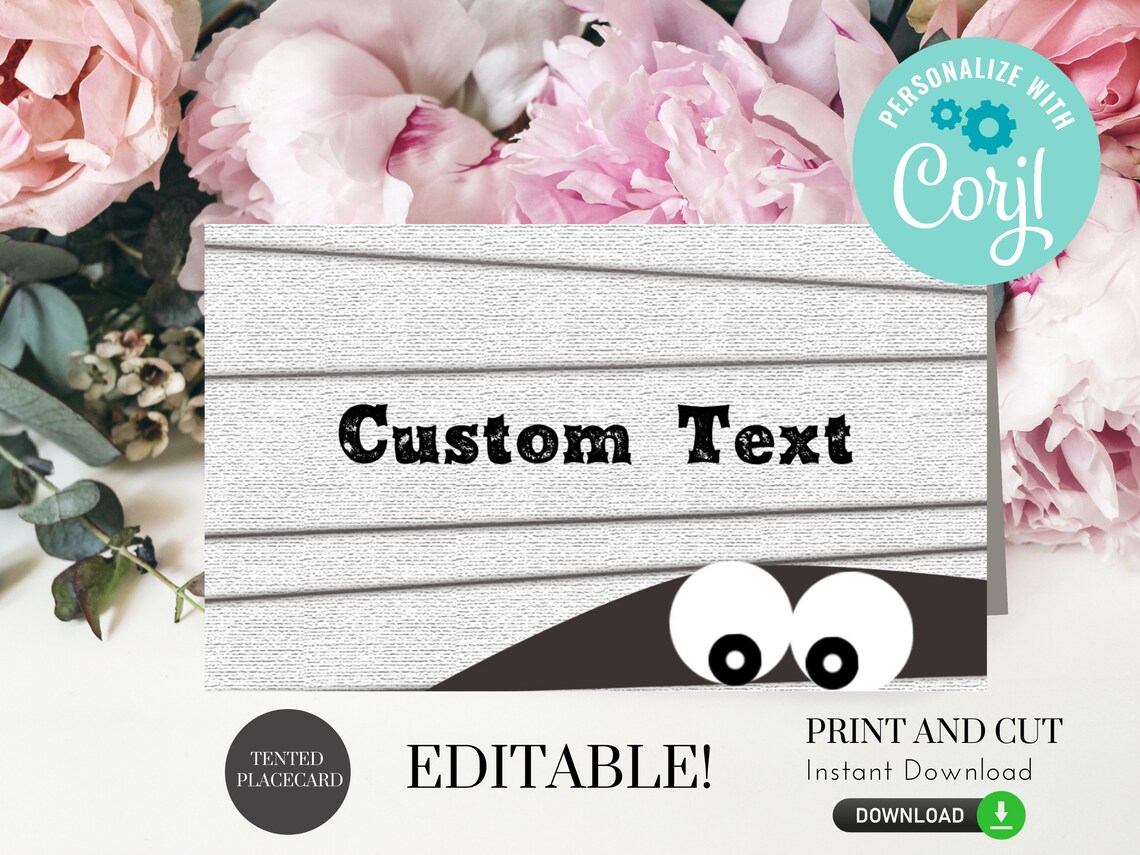Printable and Editable Mummy Place Cards - Customize, DIY, Halloween ...