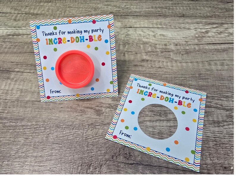 Play Dough Gift Tag | Printable Play Dough Tag | Birthday Favor Tag ...