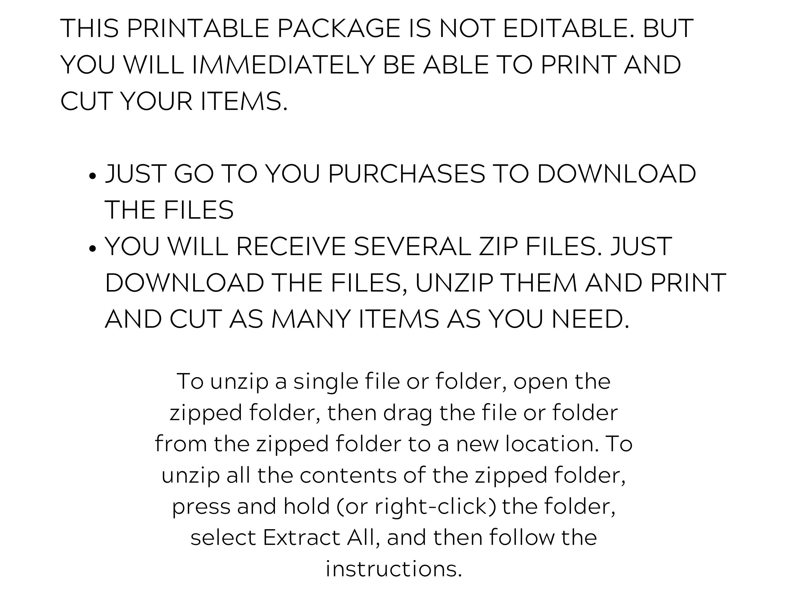 Spa Printable Party Package (instant Download) - DIY, Print and Cut ...