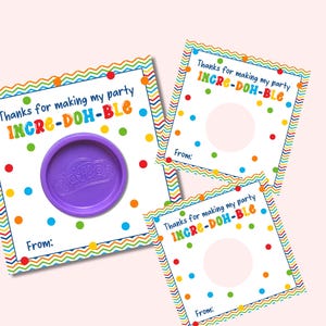 Play Dough Gift Tag | Printable Play Dough Tag | Birthday Favor Tag ...