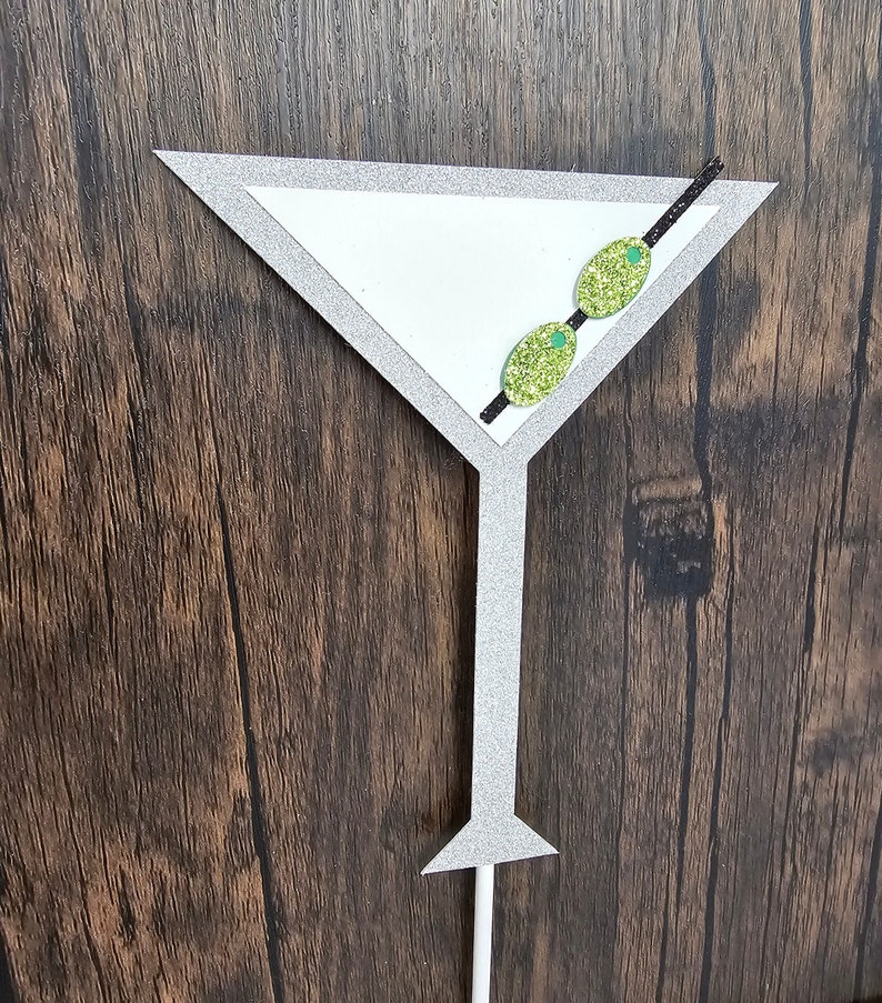 Martini With Olives SVG, Martini Cake Topper, Alcoholic Beverage ...