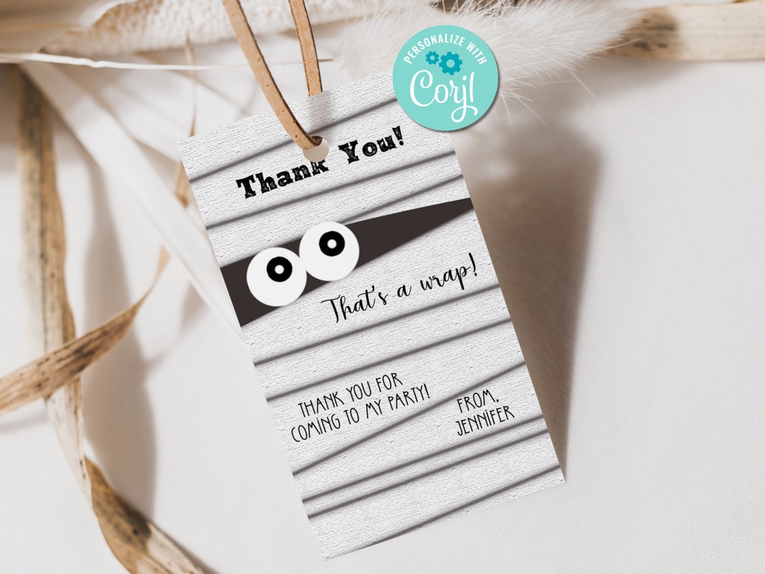 Editable and Printable Mummy Favor Tags - DIY Halloween Party Favor ...