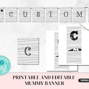 Editable and Printable Mummy Party Package - DIY Halloween Party Favor ...